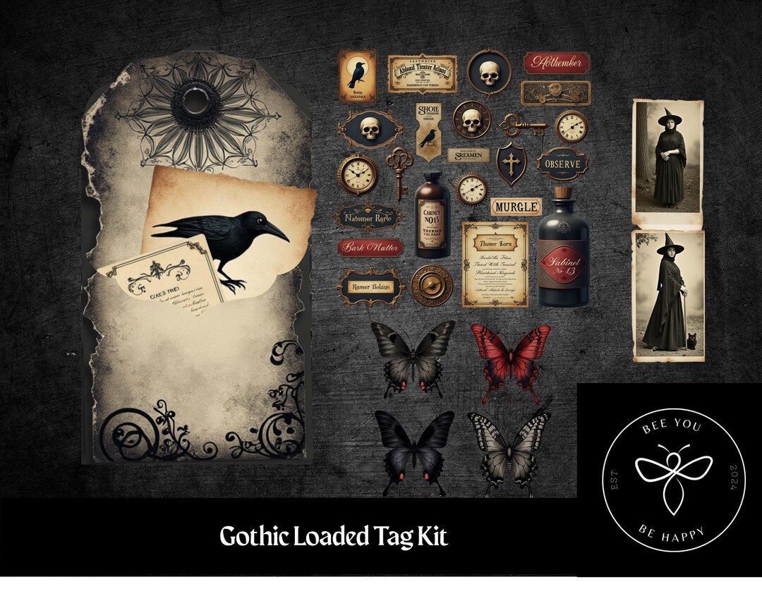 Gothic Loaded Tag Kit - Etsy