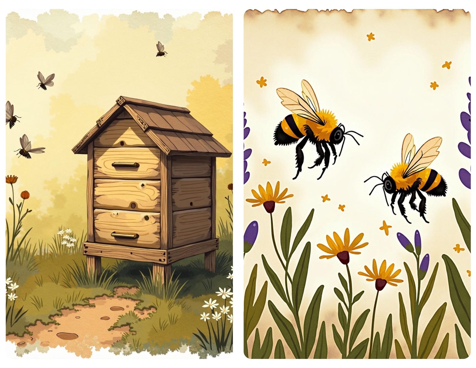 Bee You - Bee Inspired Junk Journal Paper Set, Nature Junk Journal ...