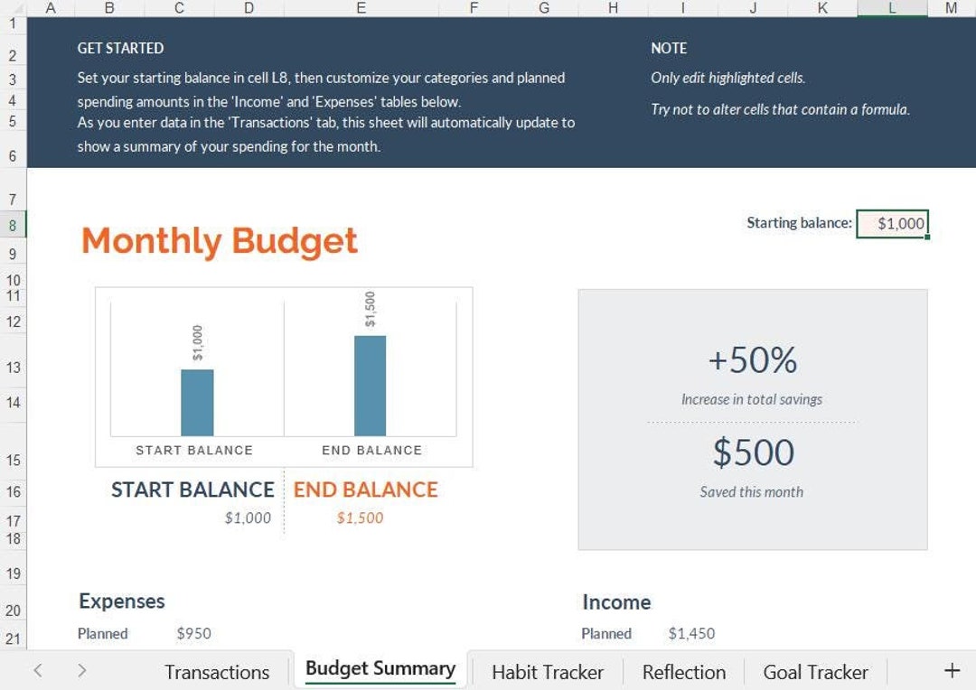 Personal Finance Journal - Etsy