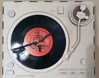 Upcycled Turntable Clock, Record Player Clock, GSR Turntable, Mancave ...