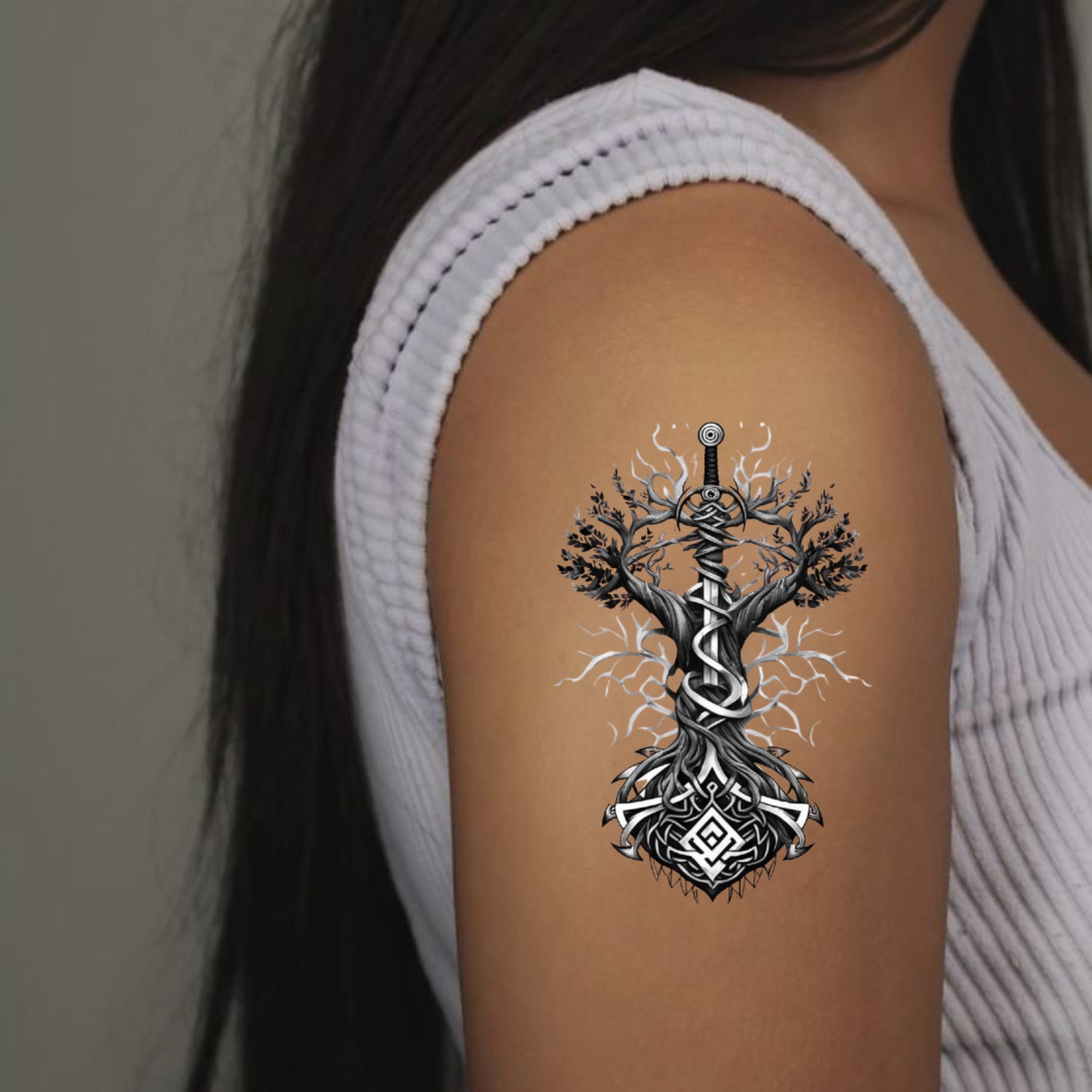 Celtic Tree Tattoo Design Tree Printable Stenci L High-resolution ...