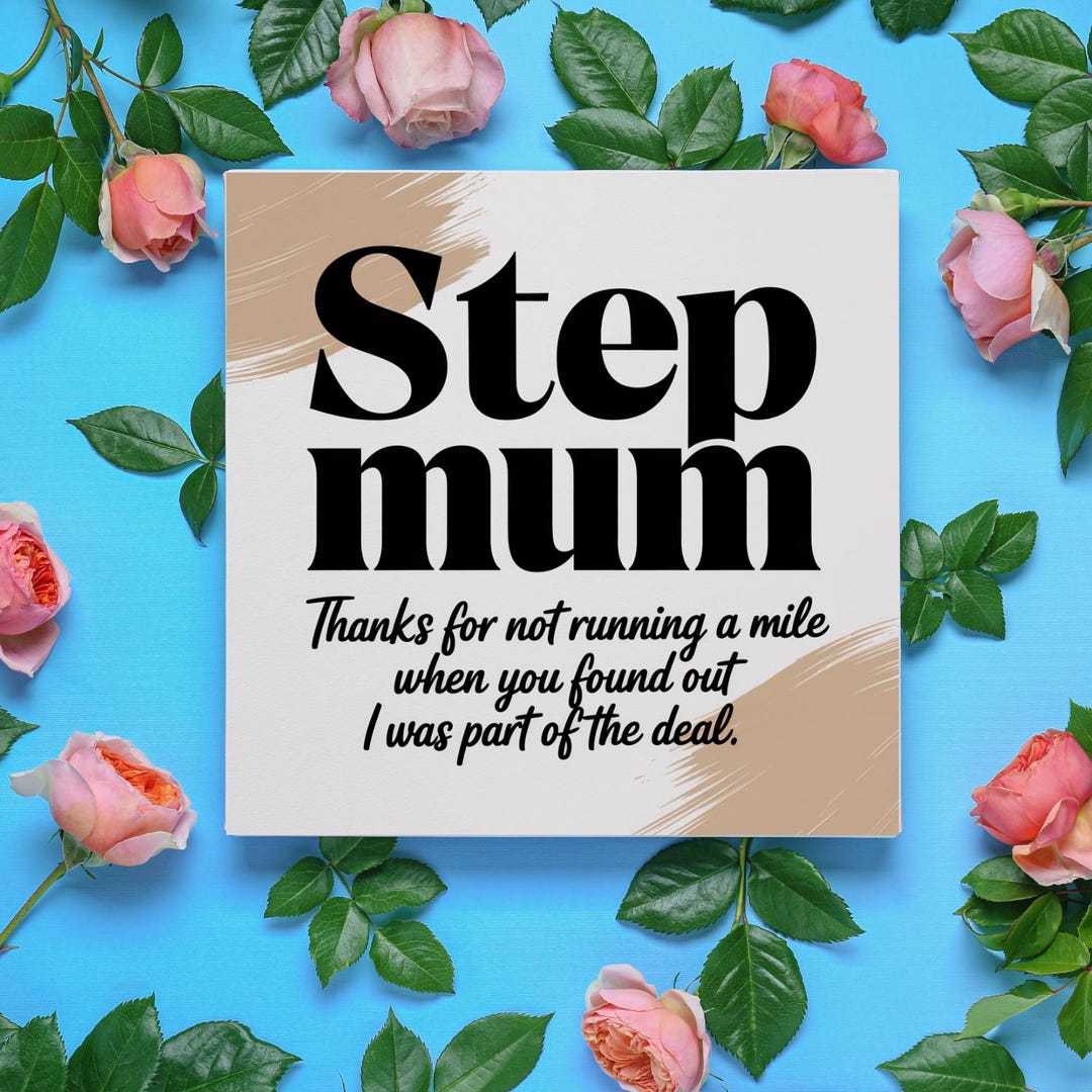Printable Step Mum Card Thoughtful Mothers Day Gift From Stepdaughter ...