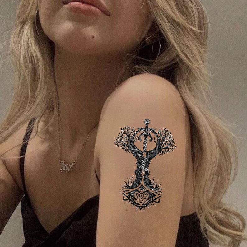 Celtic Tree Tattoo Design High-resolution Digital Art PNG Transparent Background Printable ...