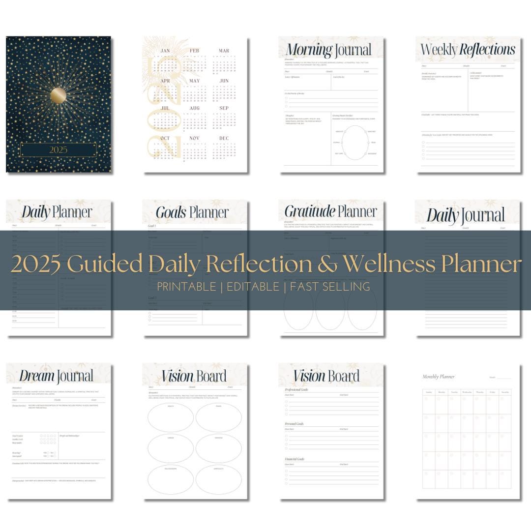 Printable Self-care Journal | Guided Daily Reflection & Wellness ...