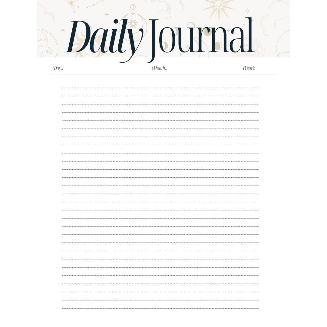 Printable Self-care Journal | Guided Daily Reflection & Wellness ...