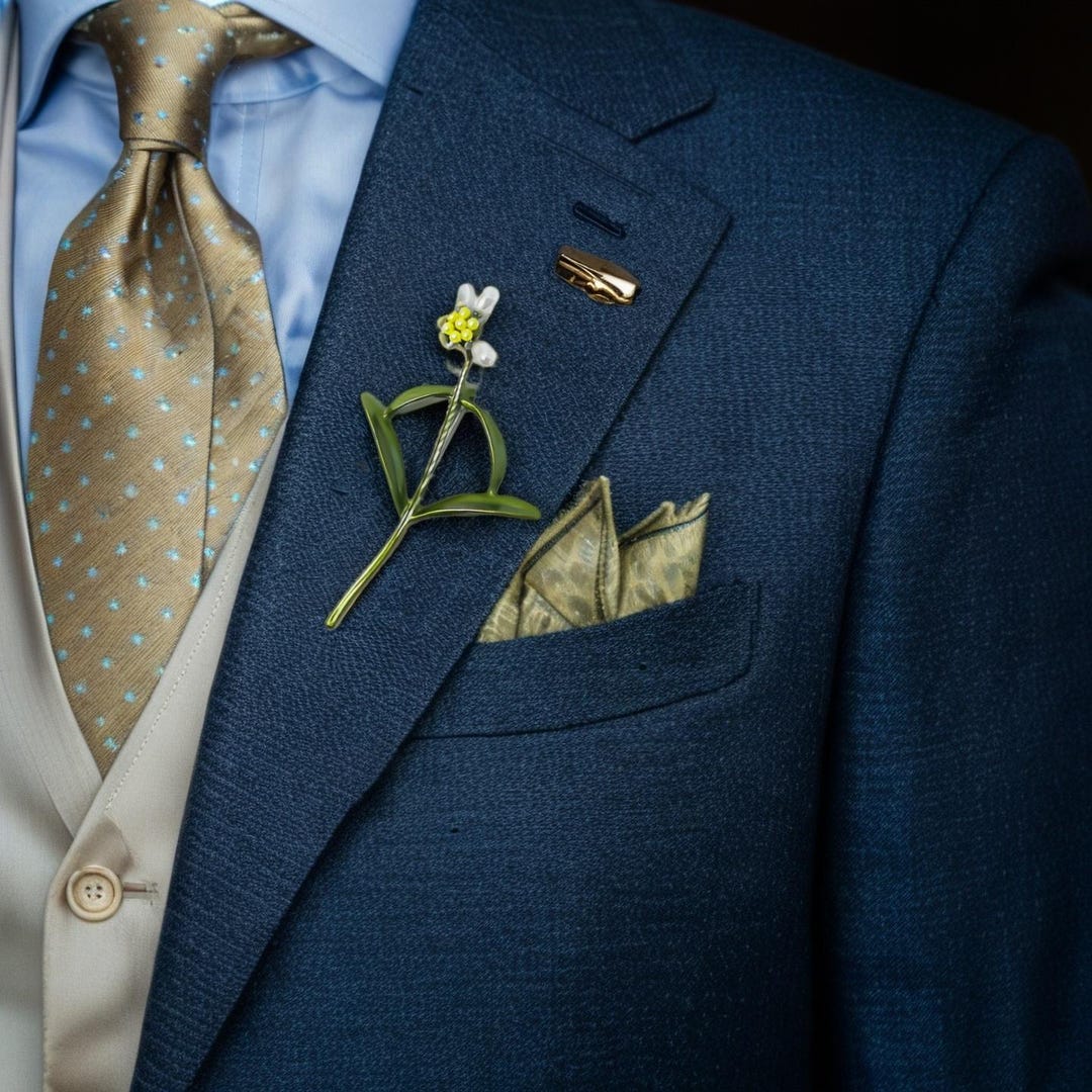 Personalized Flower Brooch Groomsmen, Custom Bridesmaid Flower Brooch ...