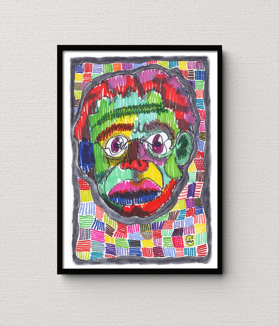 Crazy Face 11x14 Print - Etsy