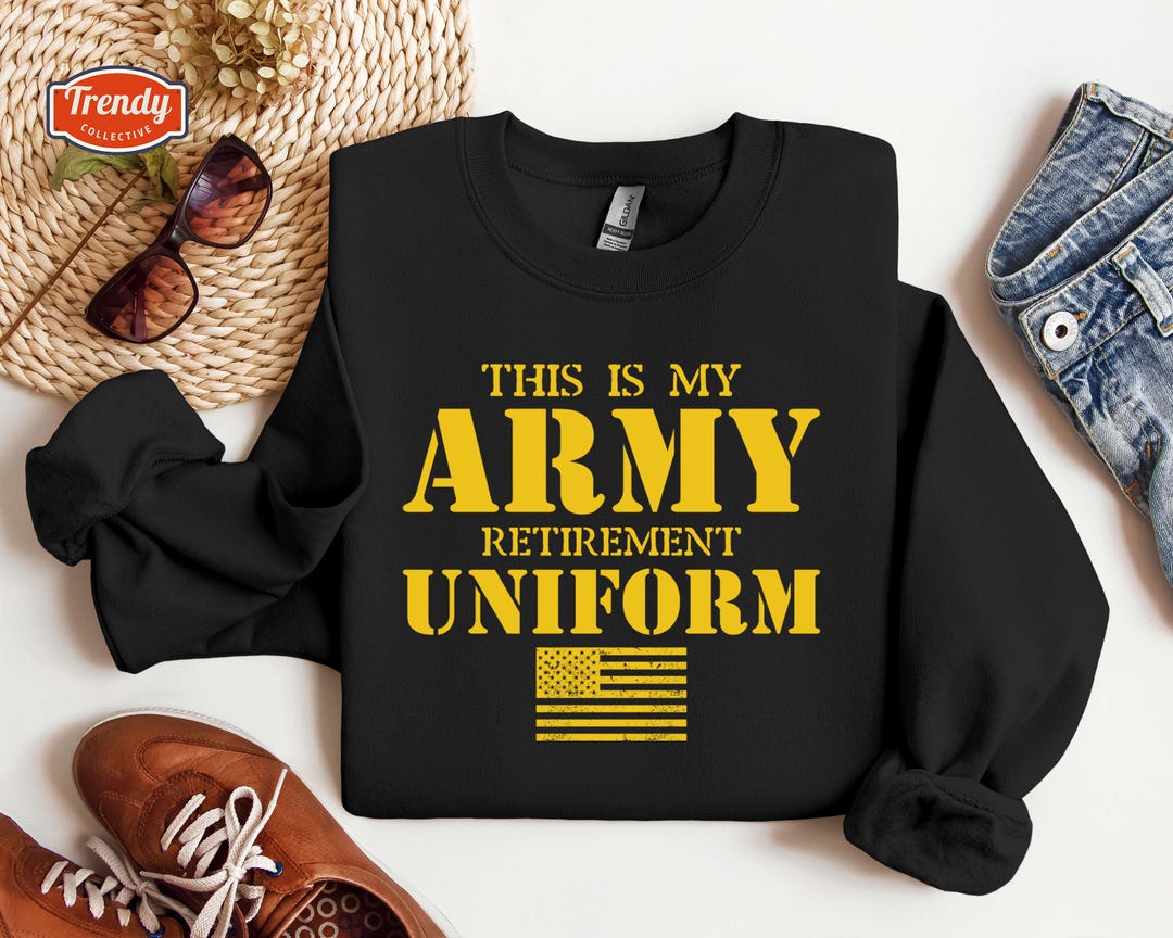 Army Retirement Uniform Sweatshirt, Military Veteran Sweater, US ...