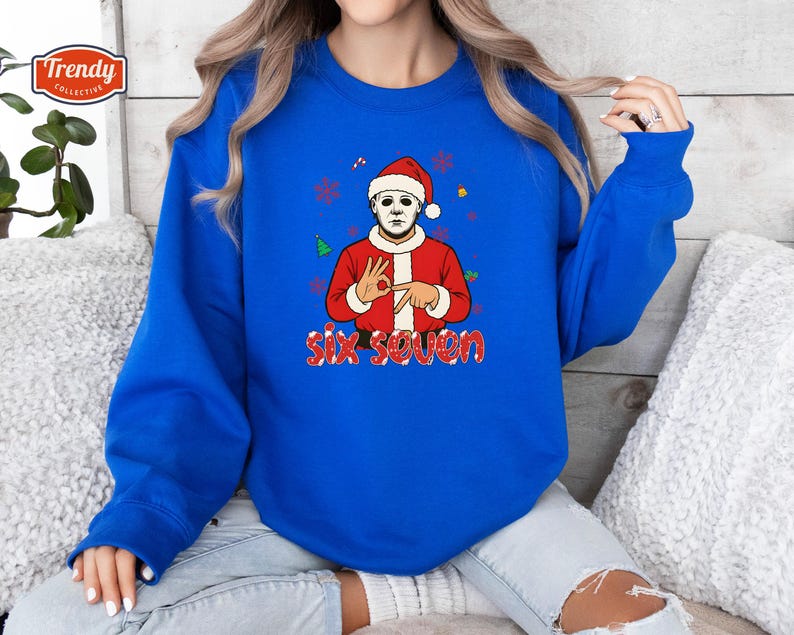 Funny Six Seven Disney Christmas Sweatshirt, 6 7 Xmas Holiday Sweater ...