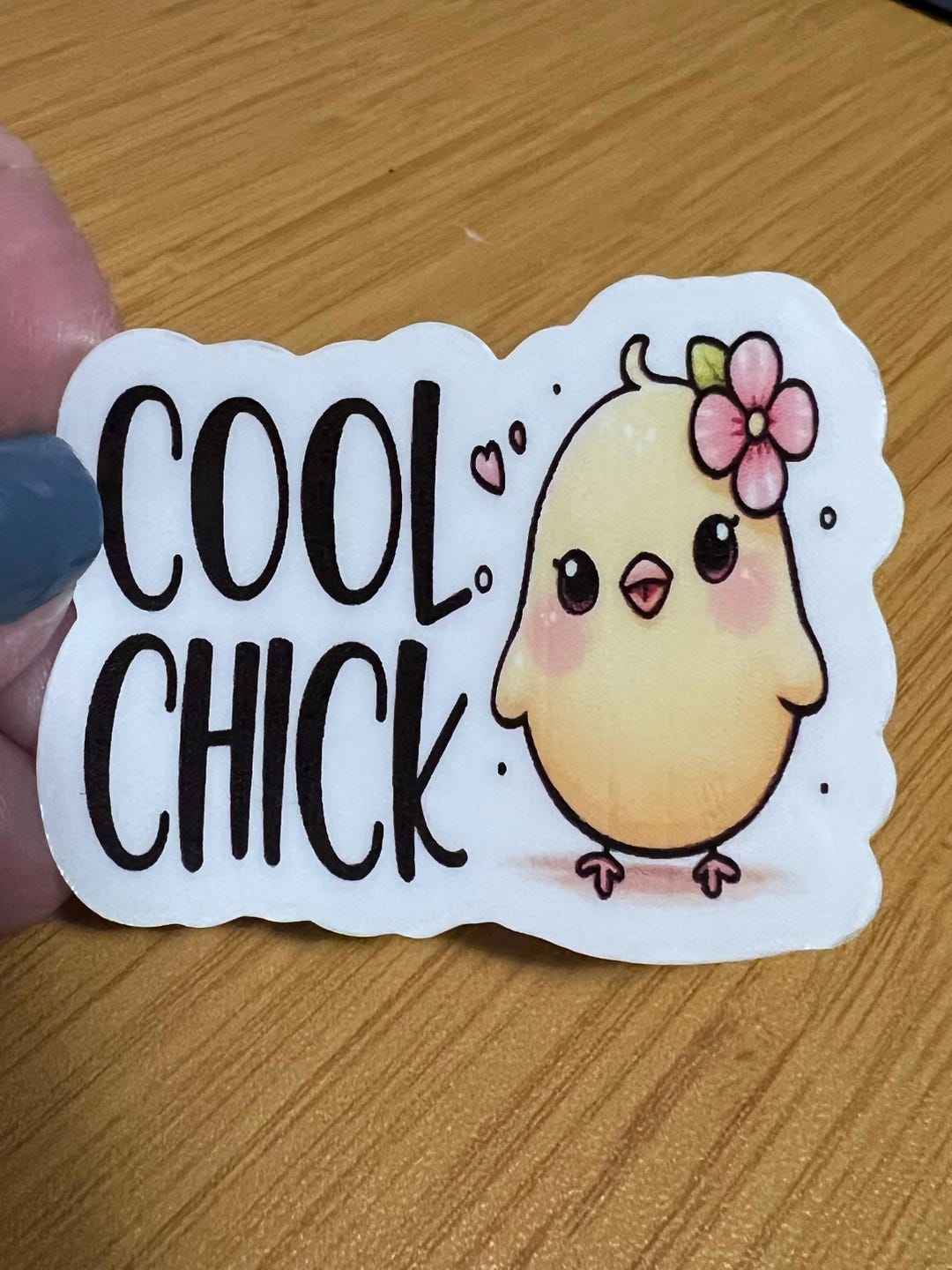 Cool Chick Transparent, Vinyl Decal Sticker. Adorable for Laptops ...