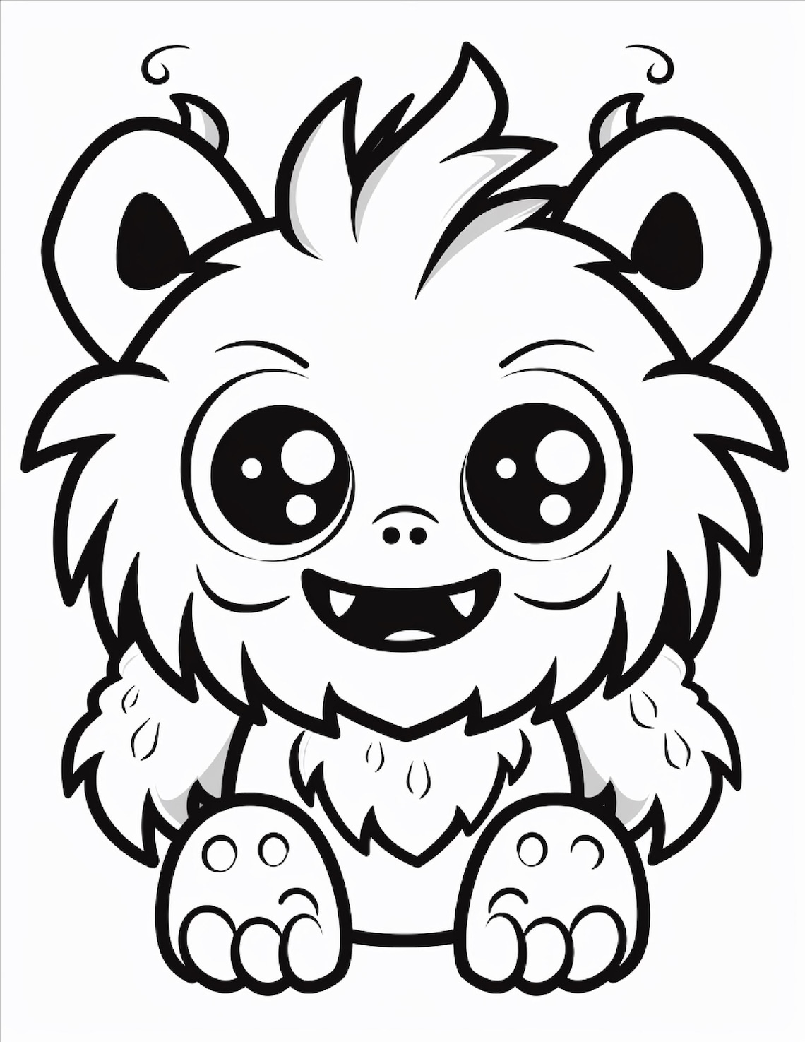 Funny Monster Coloring Pages: Quirky Creatures for Kids & Adults ...