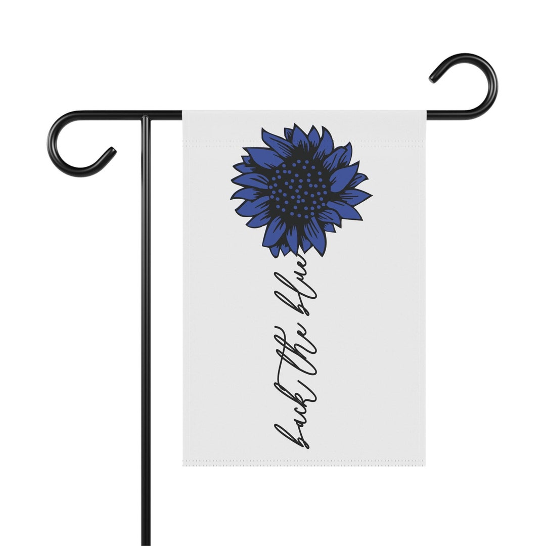 Back the Blue Sunflower Garden Banner, Patriotic Outdoor Decor - Etsy