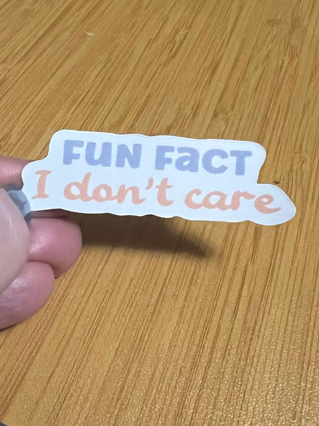 Fun Fact, I Don't Care - Sarcastic Funny Transparent, Vinyl Decal ...