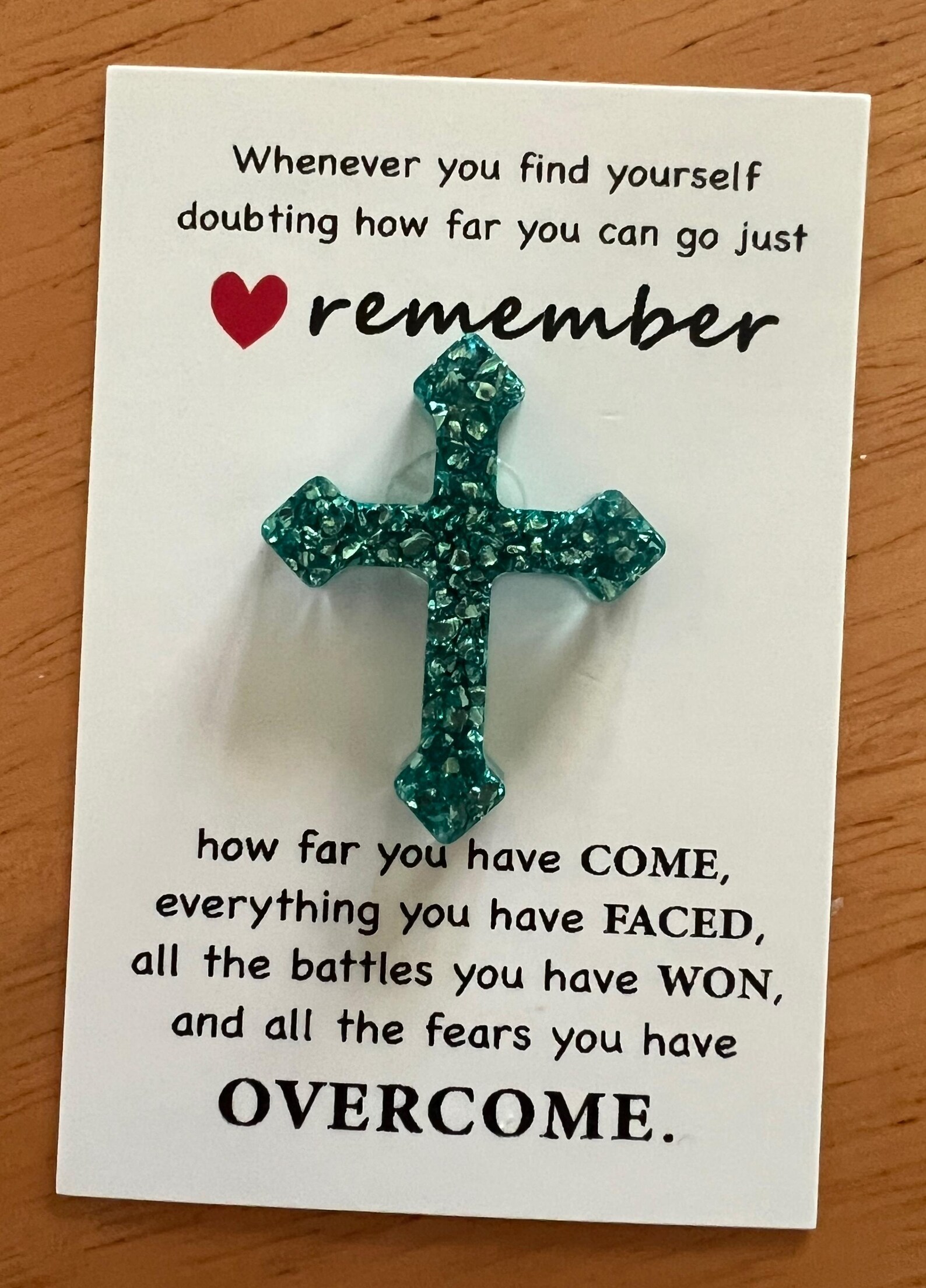 Resin Pocket Cross: Handcrafted Spiritual Comfort - Etsy