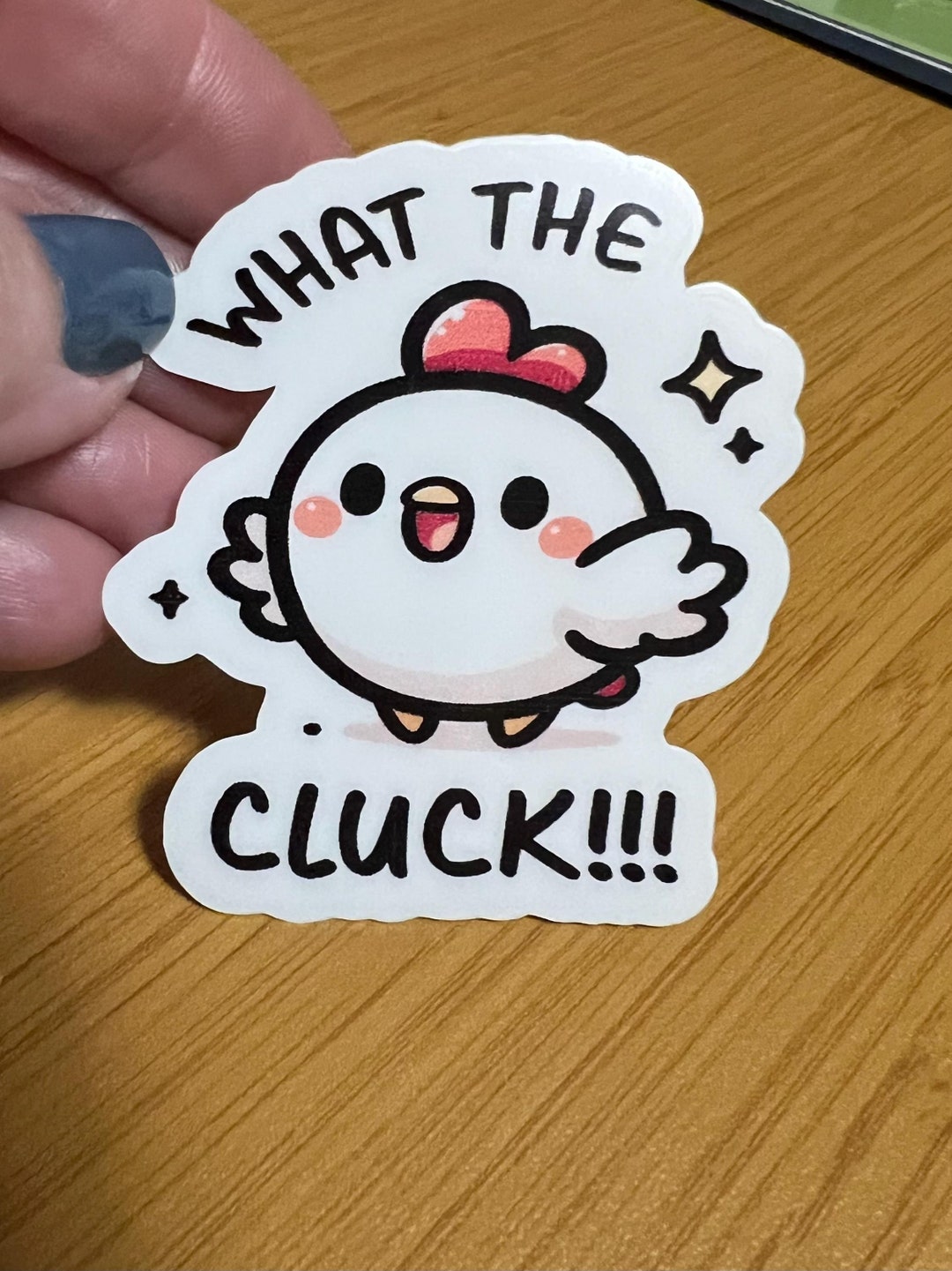 What the Cluck Transparent, Vinyl Decal Sticker for Laptops, Tumblers ...