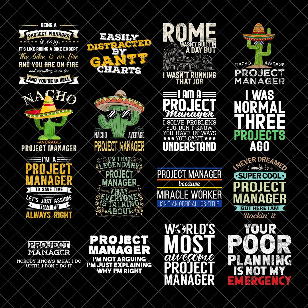 Project Manager Png Bundle, Project Manager Tshirt Design Png, Project ...
