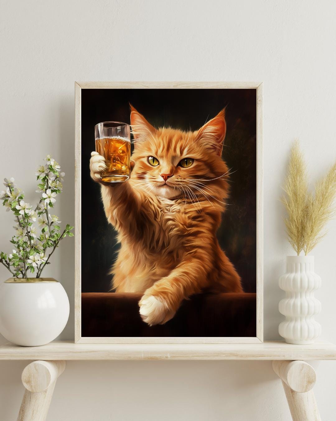 Ginger Cat Print,cat Wall Art, Alternative Print,realistic Animal Print ...
