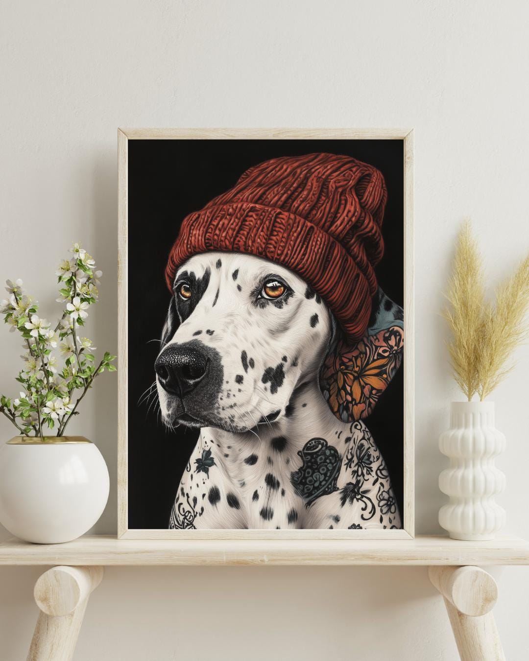 Dalmation Print, Dog Wall Art, Dalmation Poster, Realistic Animal Print ...