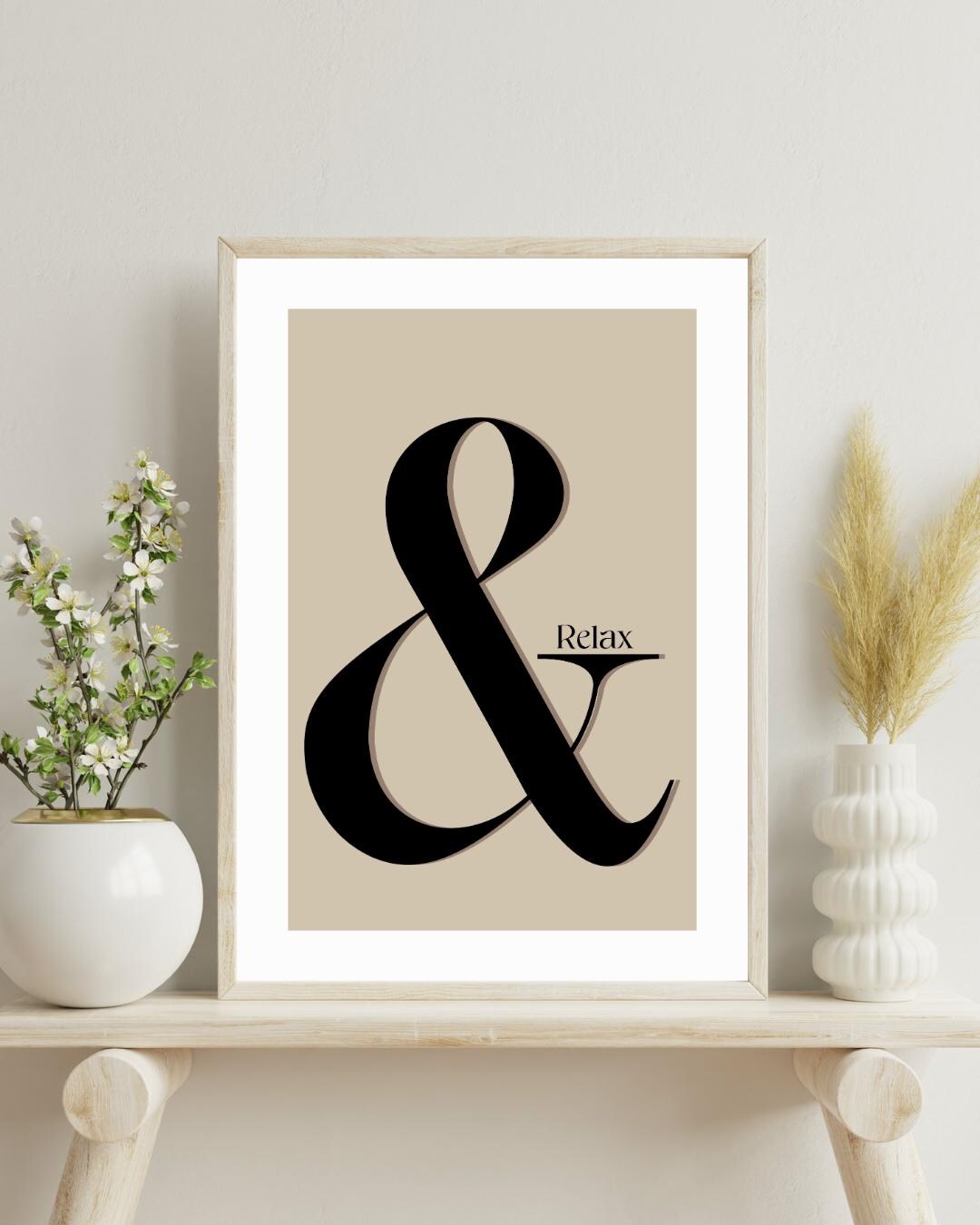 Chill Wall Art, Beige Print, Neutral Wall Poster, and Chill Print, and ...