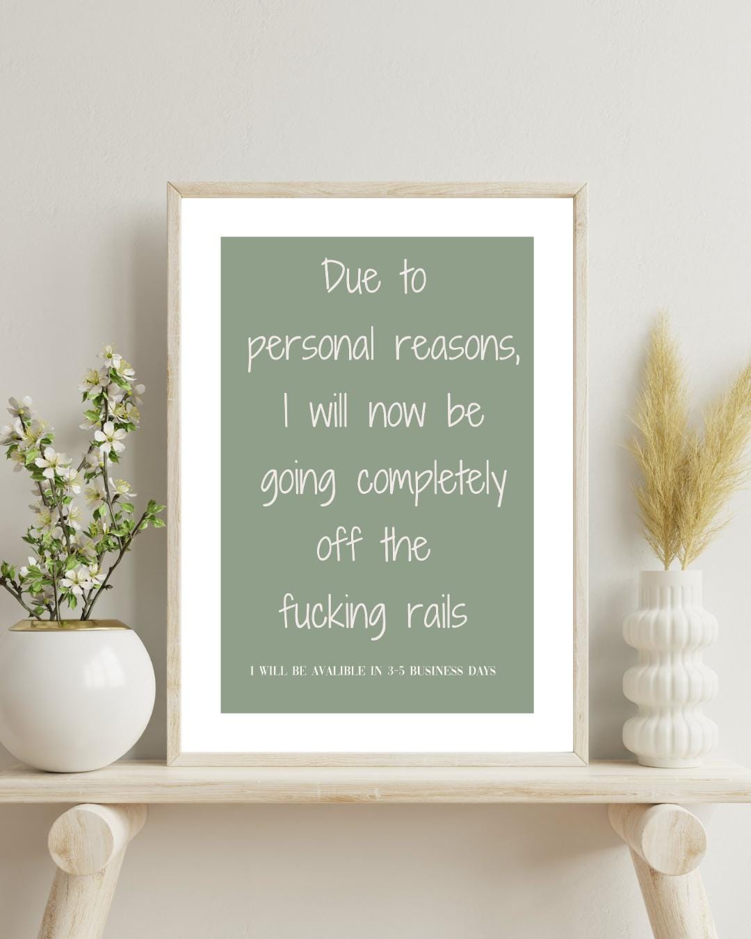 Funny Wall Art, Wall Poster, Girly Print, Sarcastic Print, Minimalistic ...