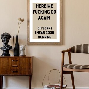 Here We Go Again, Wall Poster, Girly Print, Girls Work Space ...