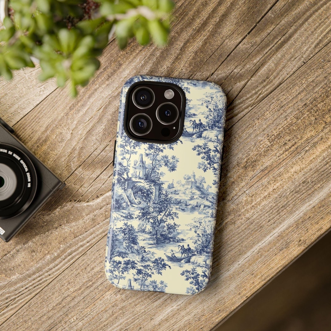 Blue Toile Phone Case, Chinoiserie Phone Case, Toile De Jouy, Romantic ...