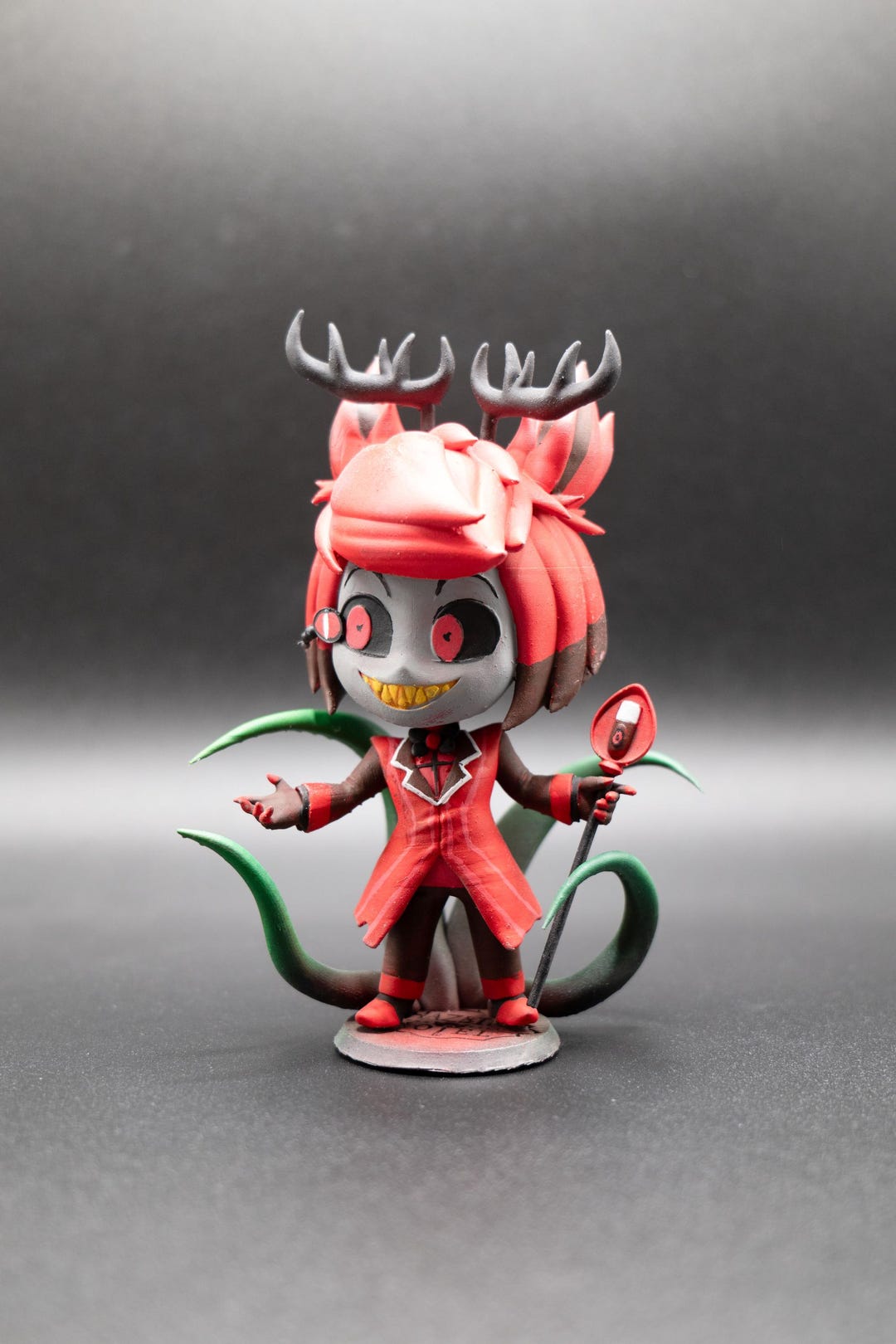Alastor Chibi Cat Hazbin Hotel/resin/hand-painted/fanmade/ Please Read ...