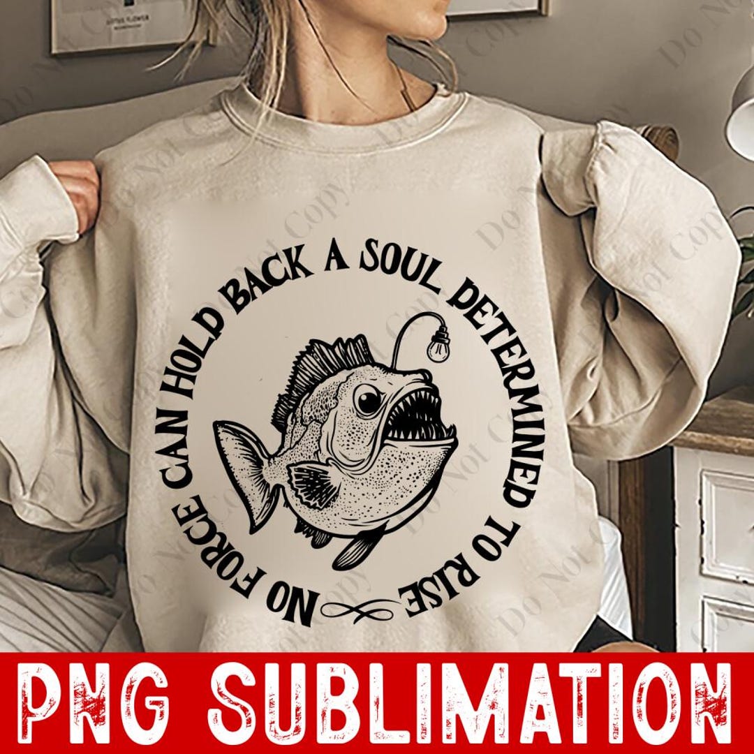 Cute Anglerfish Png, Be the Light Shirt, Deep Sea Fish Png, Anglerfish ...