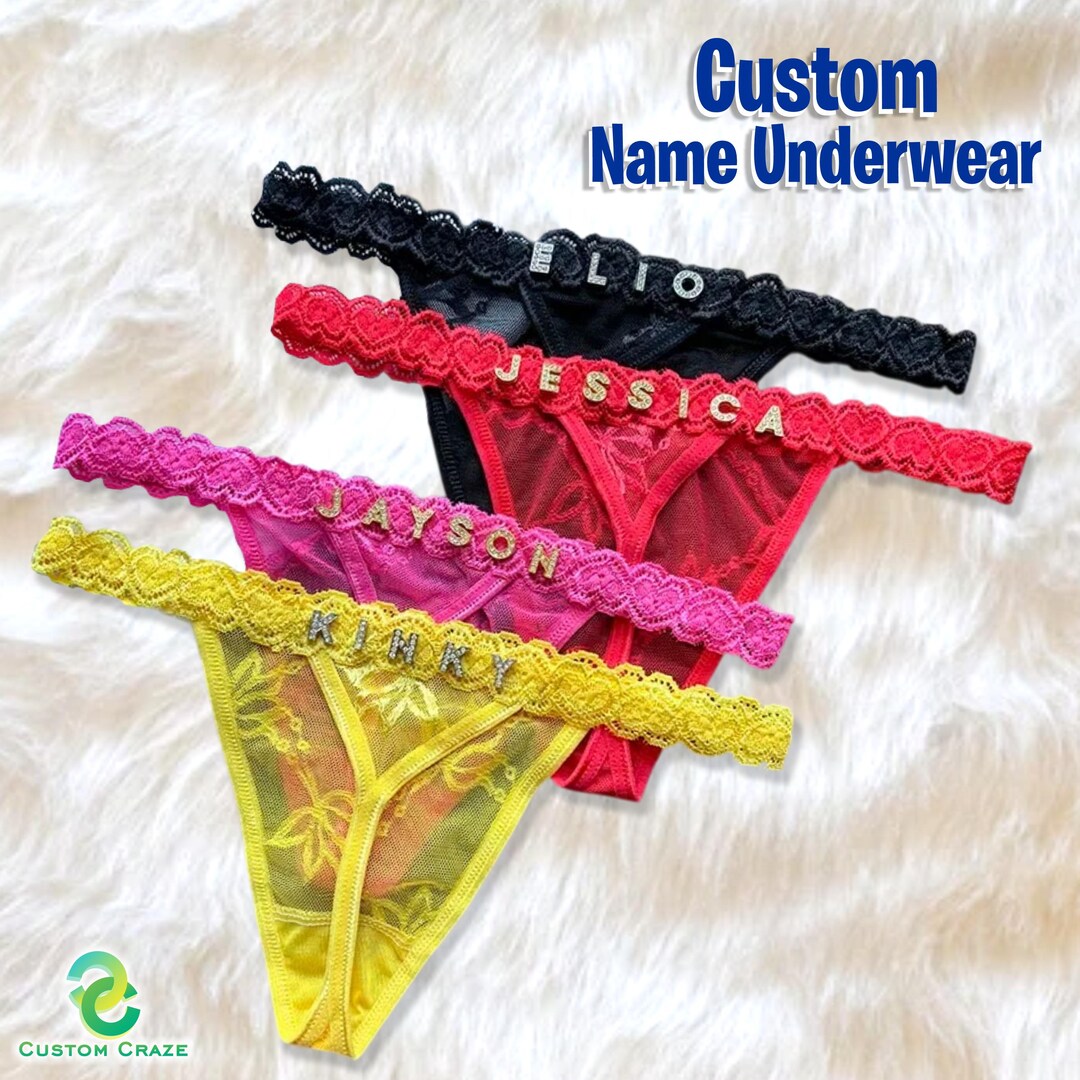 Custom Name G-strings Custom Thong G-strings Name Thong Anniversary ...