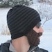 Beard Beanie Mens Large Hat the Original Beard Beanie™ - Black and ...