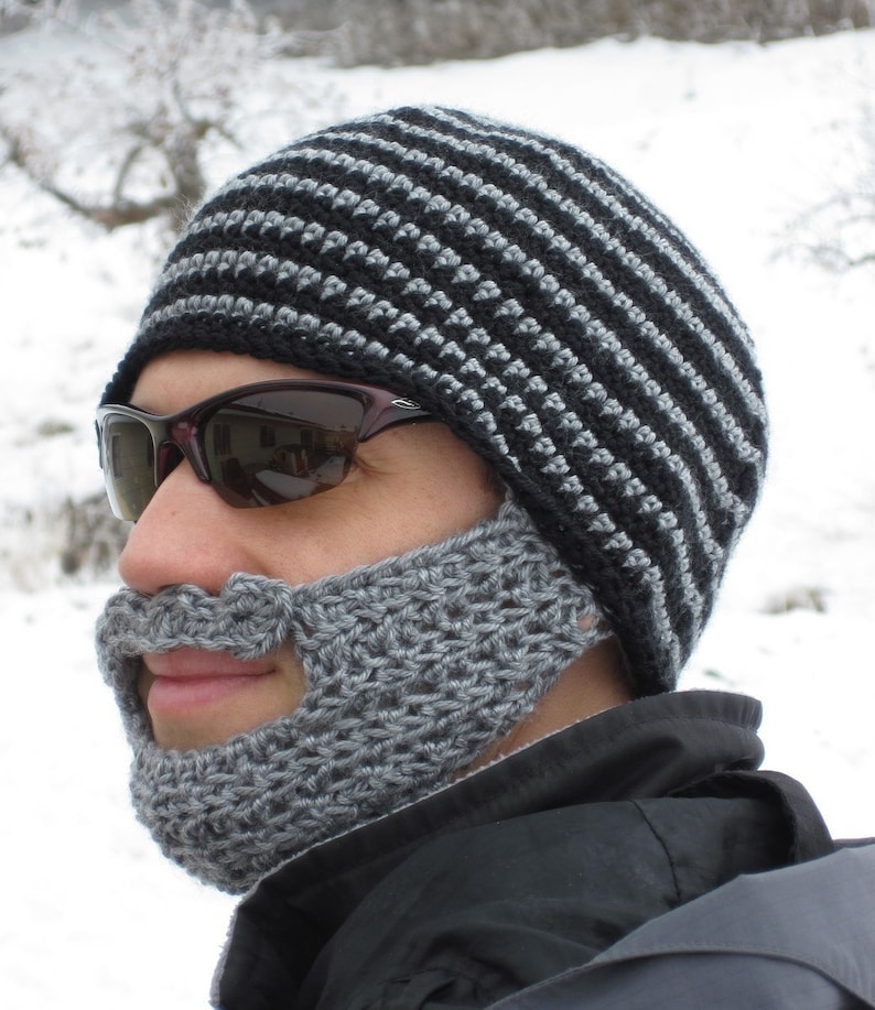 Custom Beard Hat - Beard Beanie - Crochet Hat With Beard - Custom Made ...