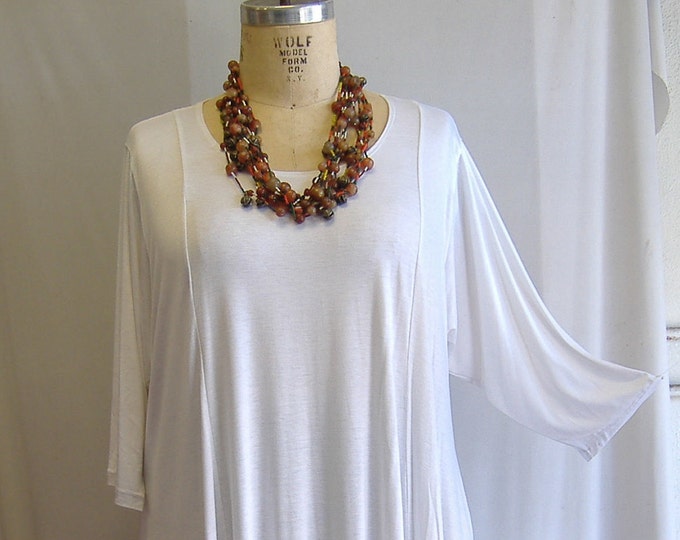 Coco and Juan Plus Size Asymmetric Tunic Top White Knit Size 1 - Etsy UK