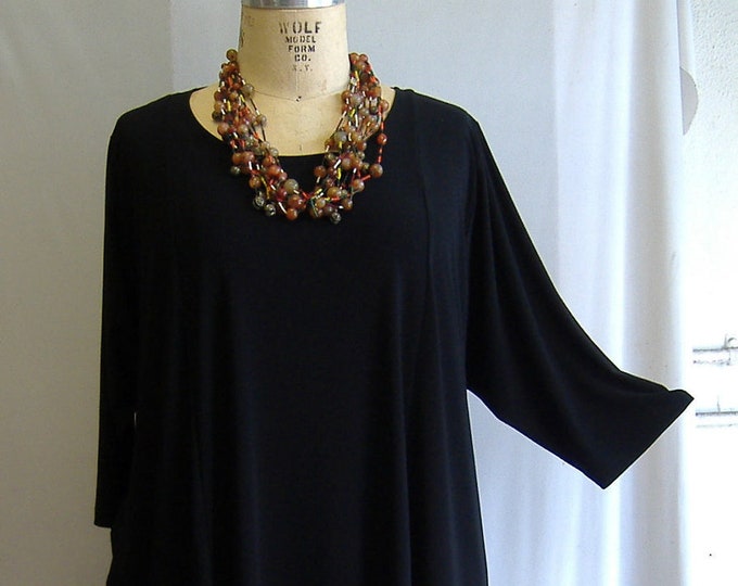 Plus Size Tunic Top, Asymmetrical Tunic Top, Coco and Juan, Black ...