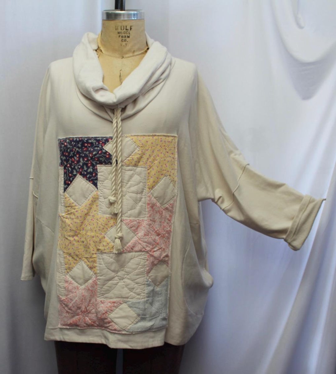 Plus Size, Sweatshirt Cowl Neck Tunic Top, Coco and Juan, Lagenlook ...