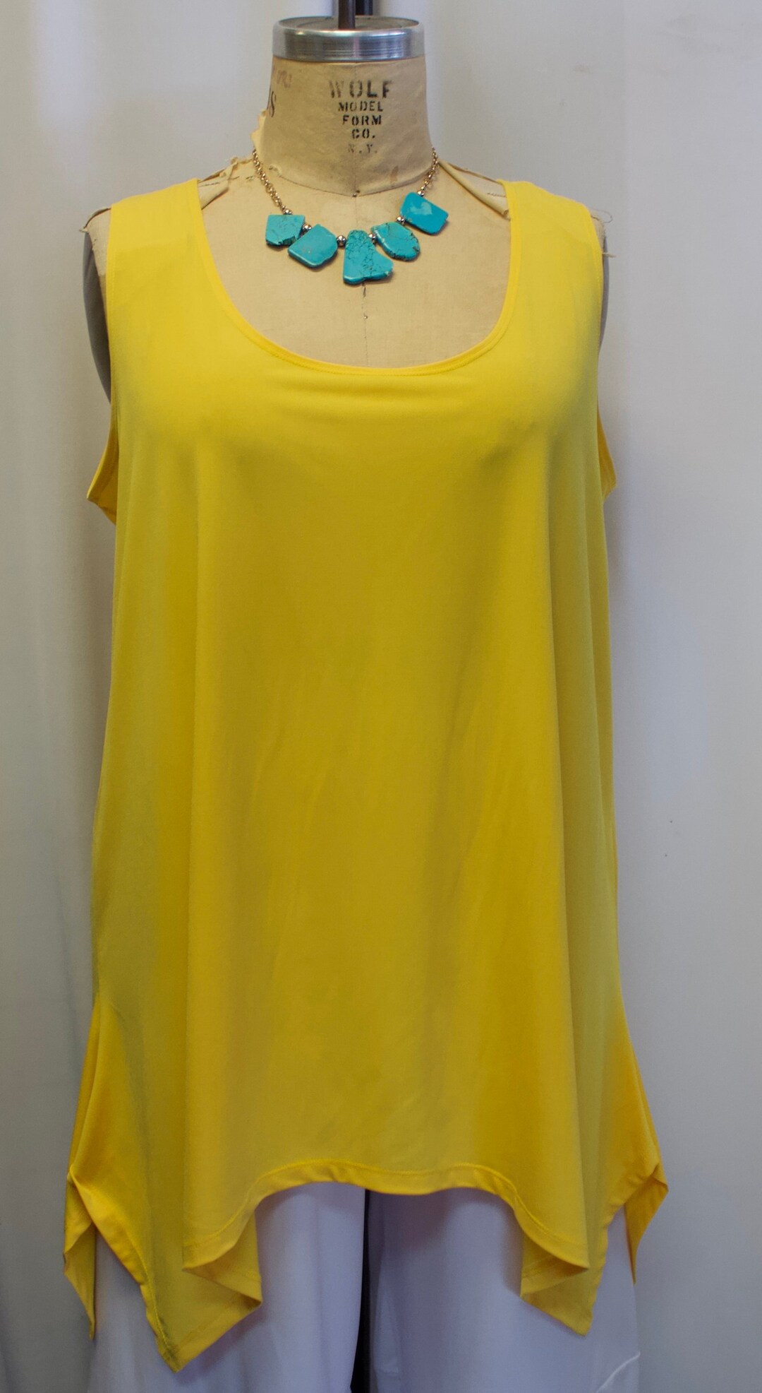 Plus Size Tank Top, Coco and Juan, Lagenlook, Sunshine Yellow, Traveler ...