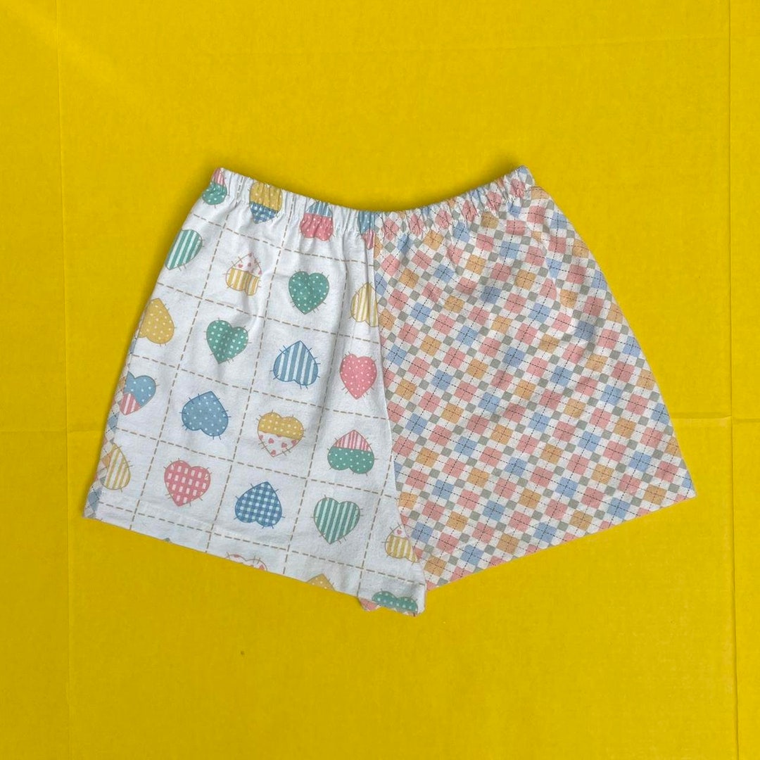 Up Cycled, Repurposed, Handmade, Women's Shorts, Valentine, Hearts and ...