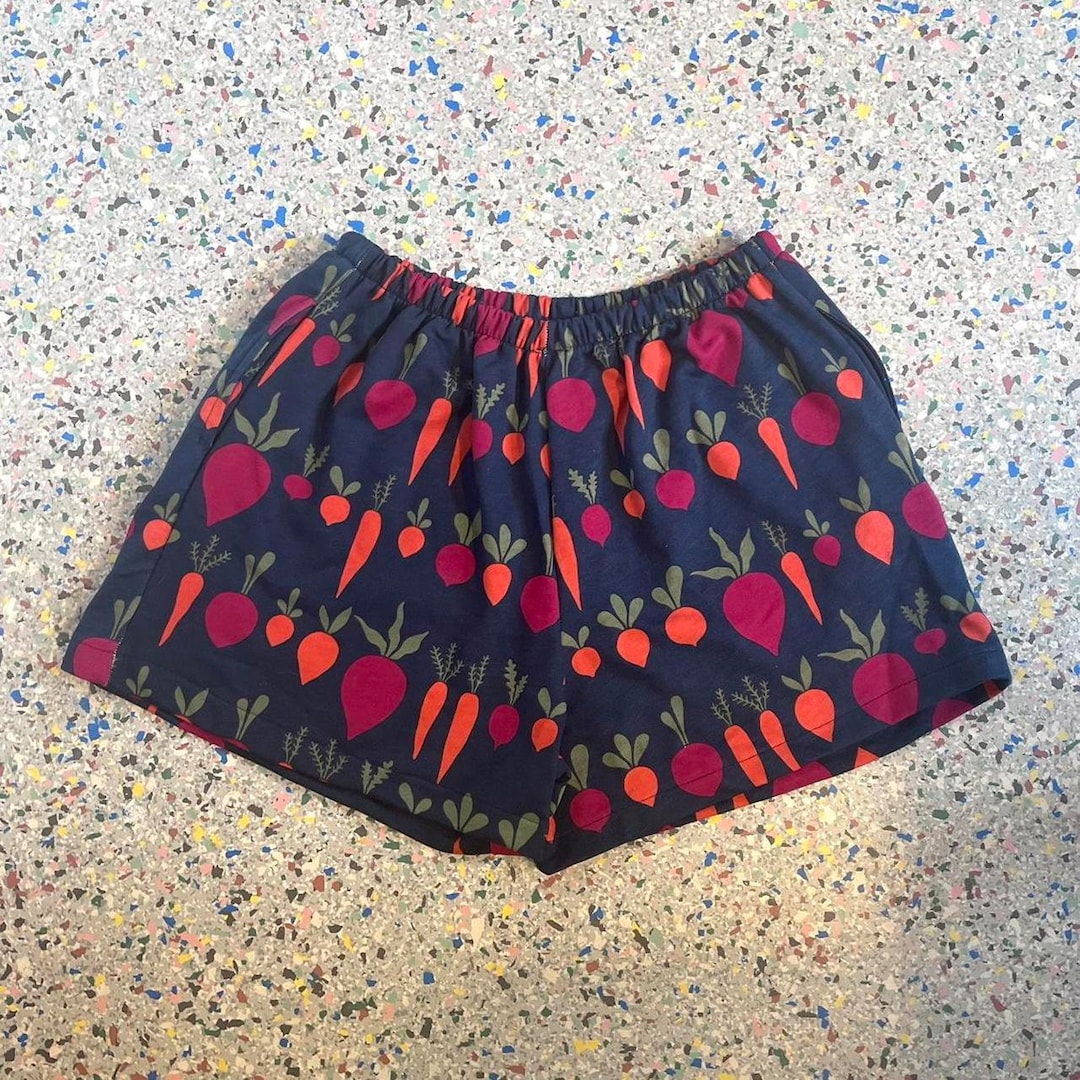 Handmade, Root Vegetable, Organic Cotton Knit, Shorts, Red Beets ...