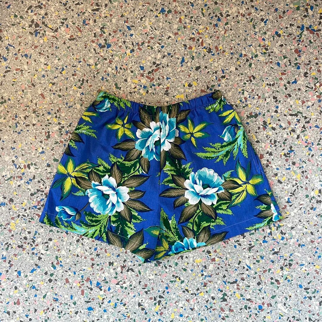 Handmade, Upcycled, Repurposed, Shorts, Vintage Hawaiian Fabric ...