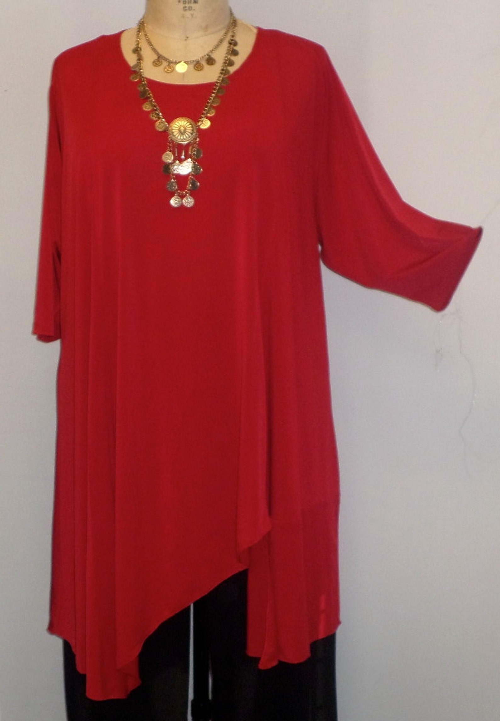 Plus Size Tunic Coco and Juan Plus Size Asymmetric Tunic Top - Etsy