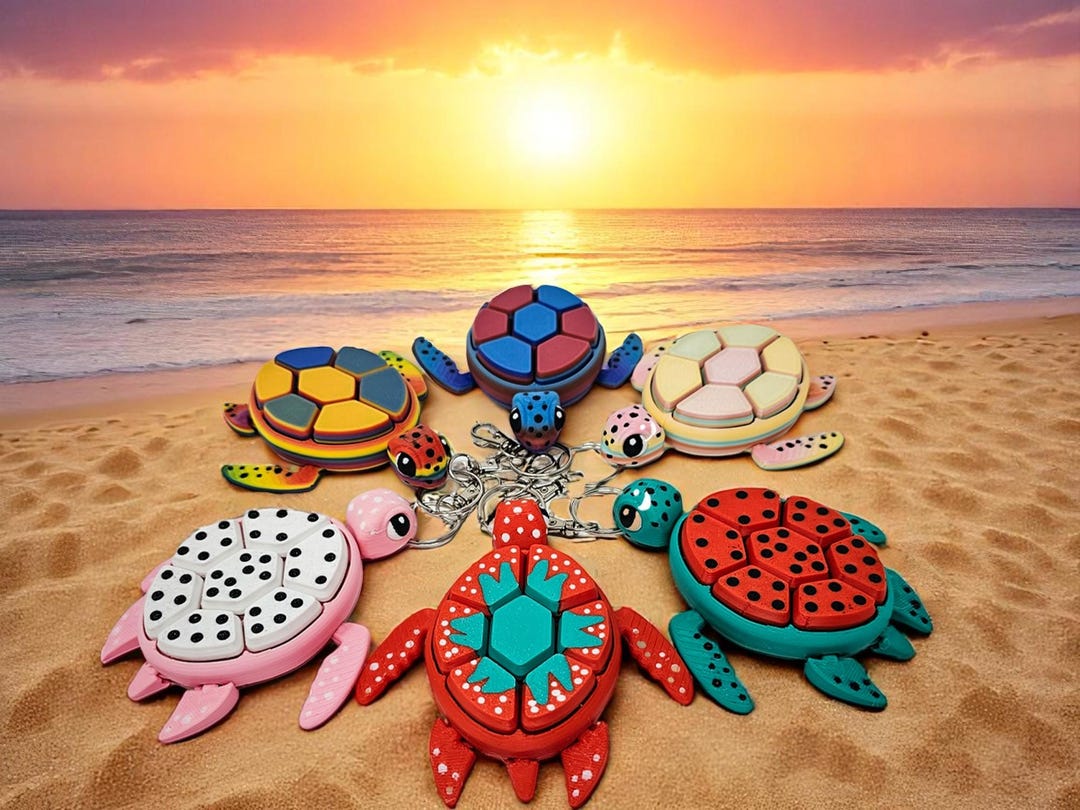 Sea Turtle Fidget Clicker 3d Printed Articulated Toy | Dragon Fruit ...