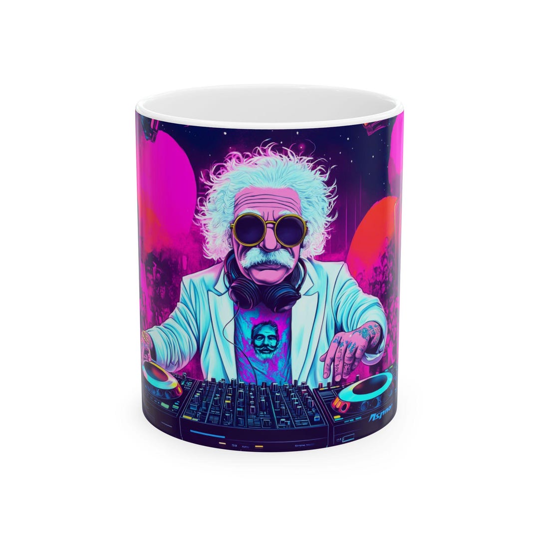 Einstein DJ Ceramic Mug, Science Lover Gift, Funny Physics Teacher Gift ...