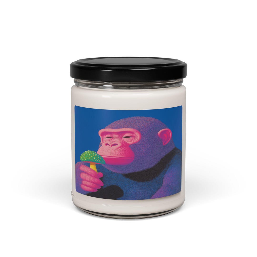 Playful Monkey Scented Soy Candle: Eco-friendly Aromatherapy - Etsy