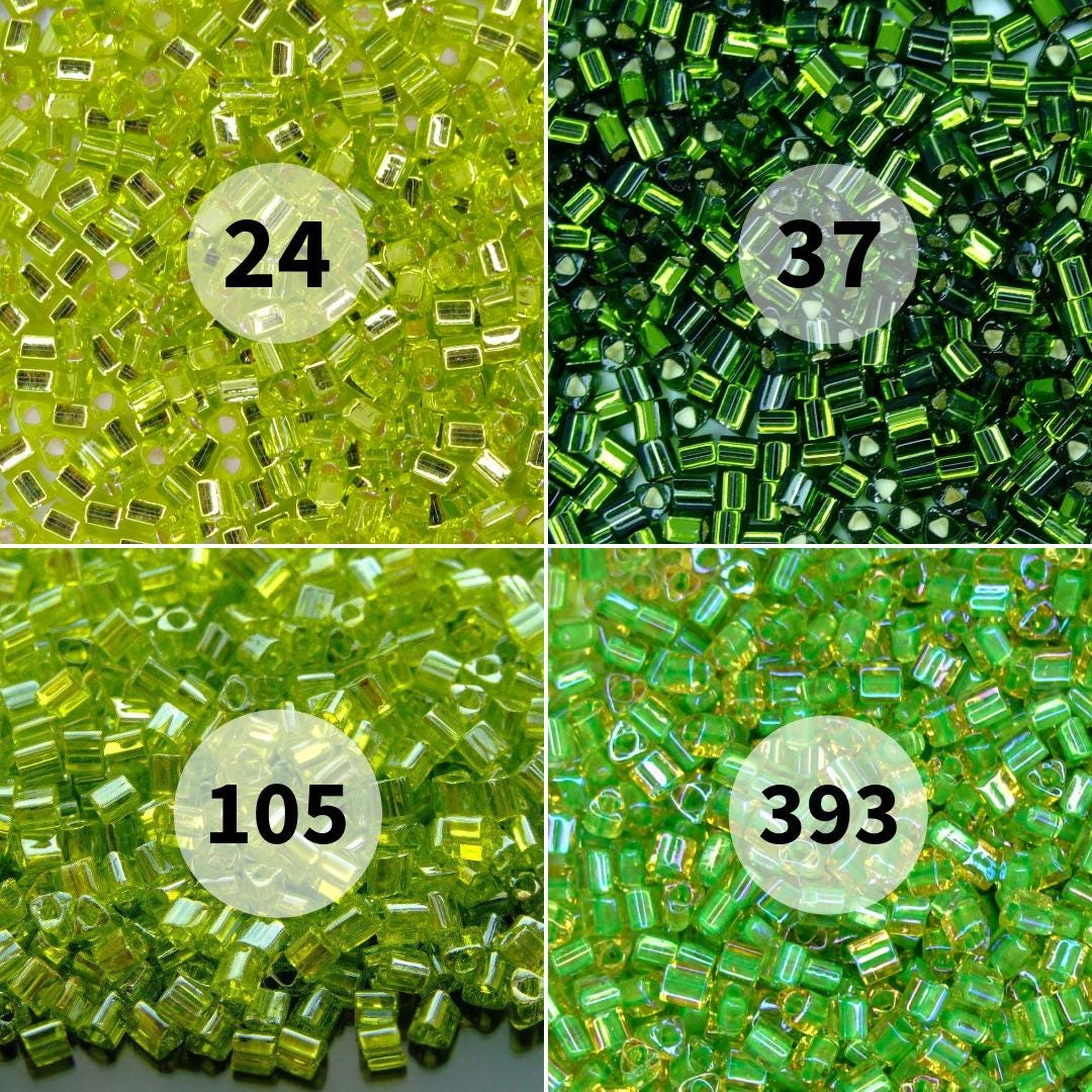 11/0 TOHO Triangle Beads Lime Green 4 Variants | Jewellery Making | TG ...