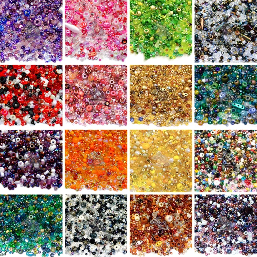 TOHO MIYUKI Beads Random Mix 15 Colours | Multi-shape Seed Beads Mixes ...