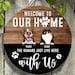 Personalized Pet Portrait Welcome Sign, Dog Portrait Door Hanger, Cat ...