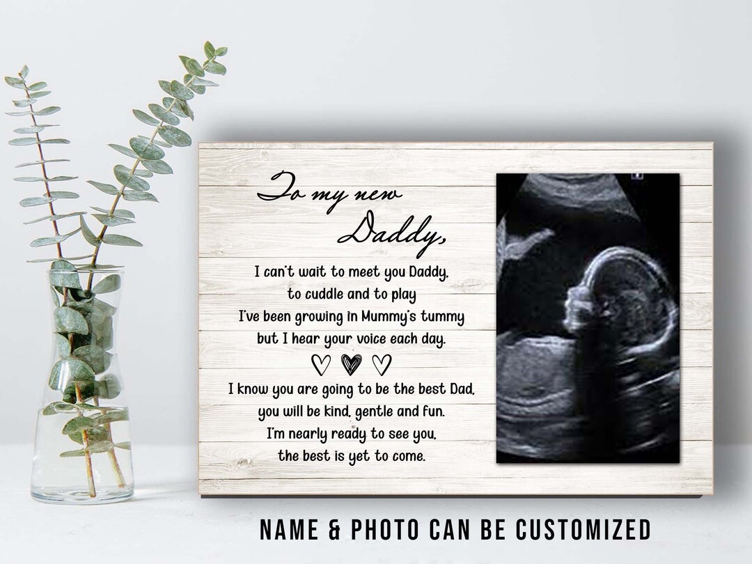 Personalized Daddy to Be Poem From Bump Frame Father's Day Gift for ...