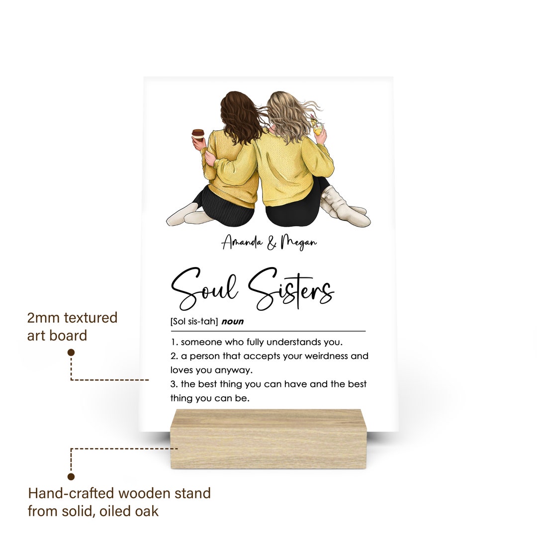 Personalized Wooden Print Display Block Best Friend Portrait Wooden ...