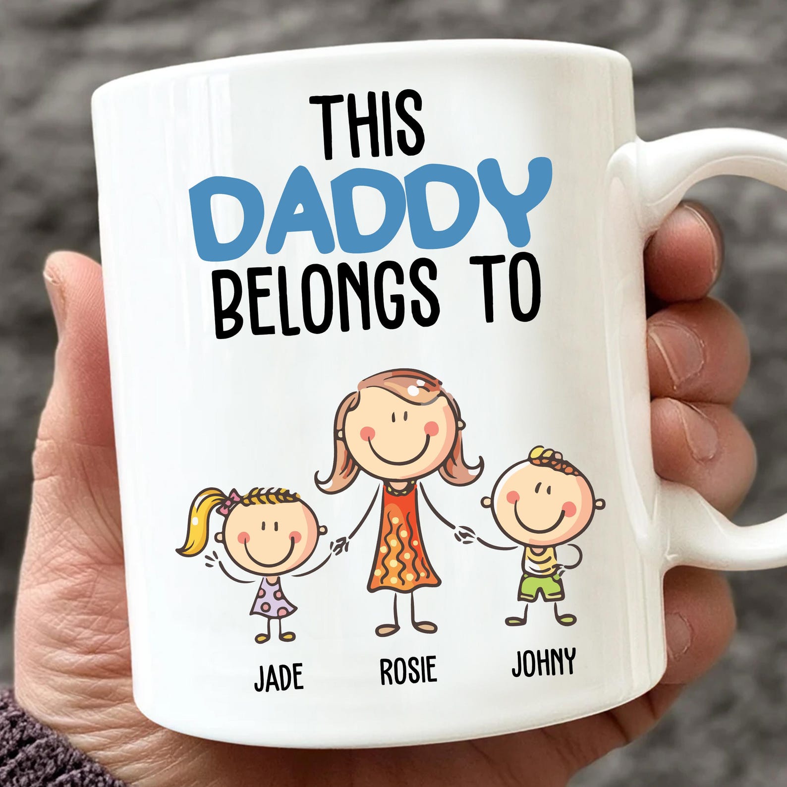 This Daddy Belongs to • Personalized Fathers Day Gift for Dad • Custom ...