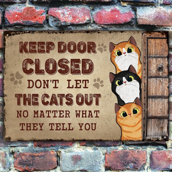 Dont Let Cat Out Personalized - Etsy