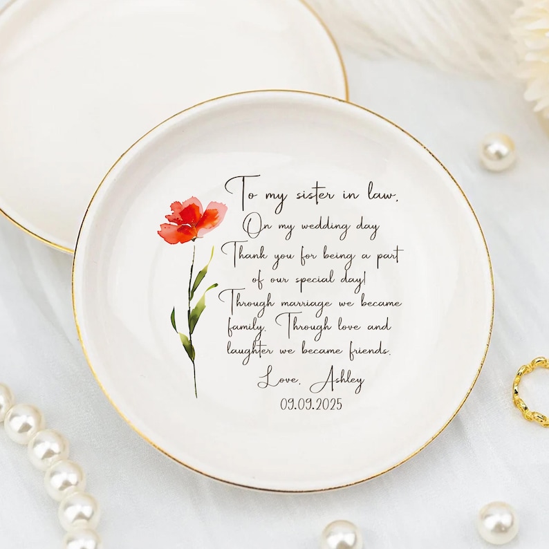 Future Sister in Law Gifts • Personalized Ring Dish • for Sister of the ...